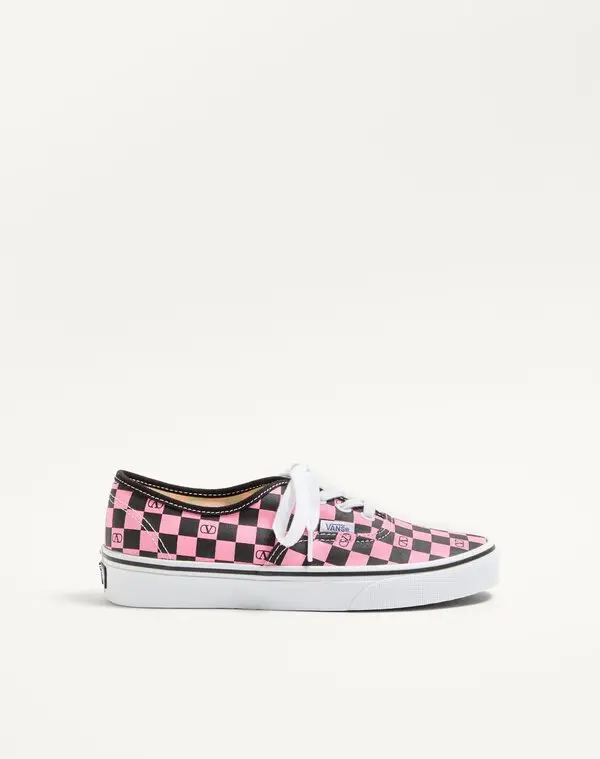 Valentino Garavani X Vans Vlogo Checkerboard Low-top Sneakers - Pink Orchid/black