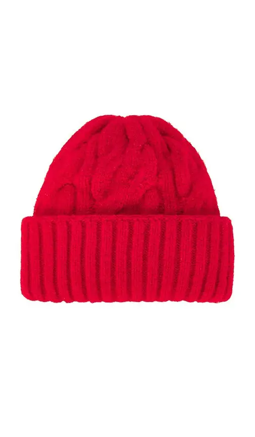 Free People Coast Line Beanie - Bright Red