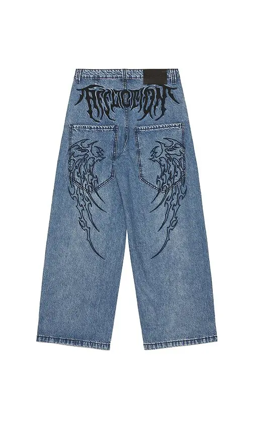 AFFLICTION Tribal & Wings Extra Wide Jeans