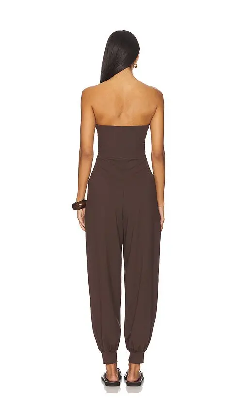 Susana Monaco Strapless Cuffed Ankle Jumpsuit - Java
