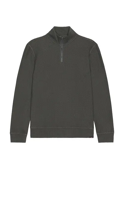 Faherty Brand Textured Knit Quarter Zip Sweater