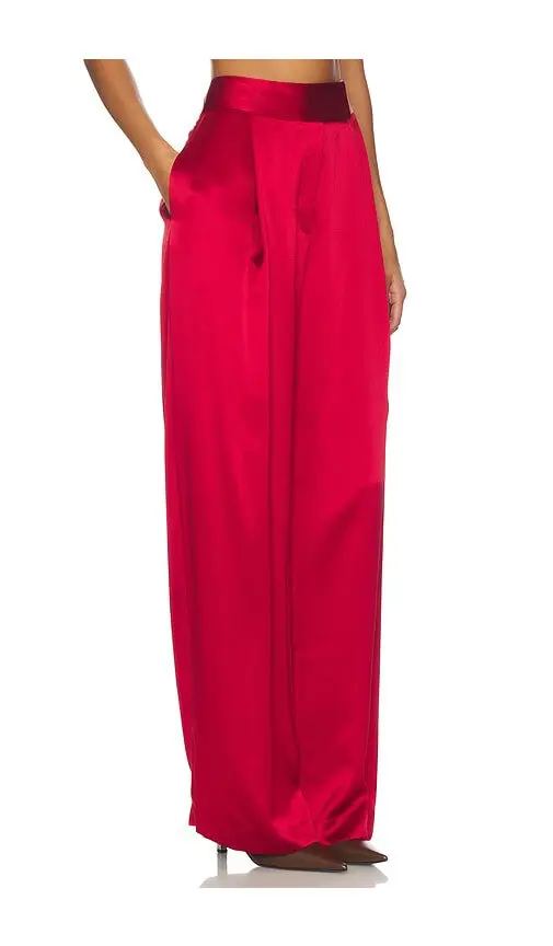 THE SEI Relaxed Wide Leg Trousers - Ruby