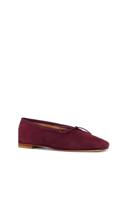 MANSUR GAVRIEL Square Toe Ballerina Flat - Claret