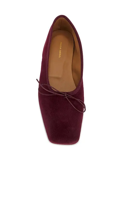 MANSUR GAVRIEL Square Toe Ballerina Flat - Plum