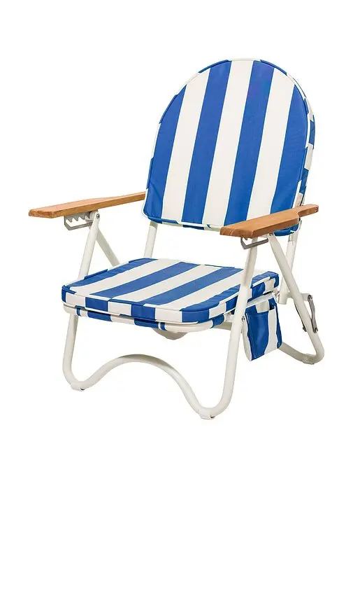 BUSINESS & PLEASURE Pam Chair In Blue,white - Crew Mediterranean Blue Stripe