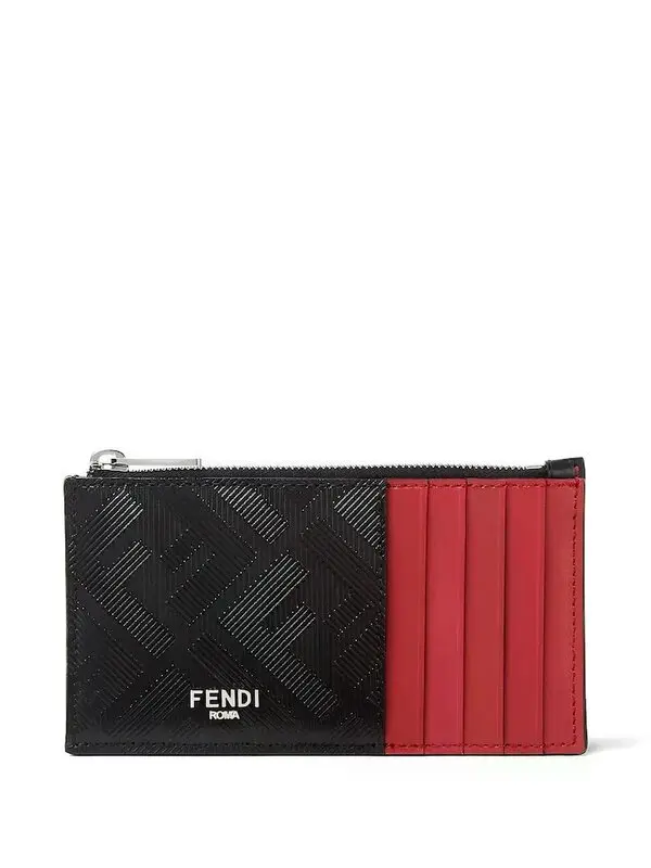 Fendi Ff-pattern Zip Cardholder