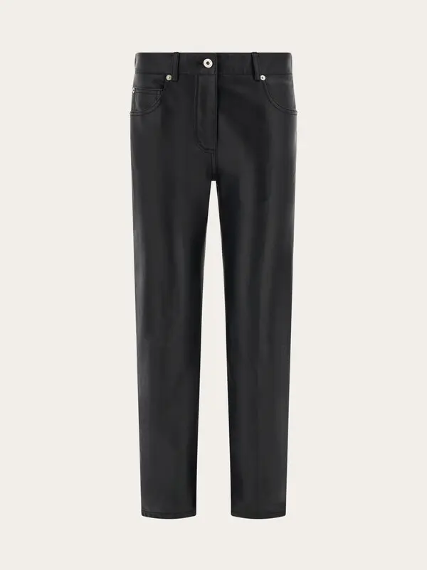 FERRAGAMO Five-pocket Plongé Nappa Trousers