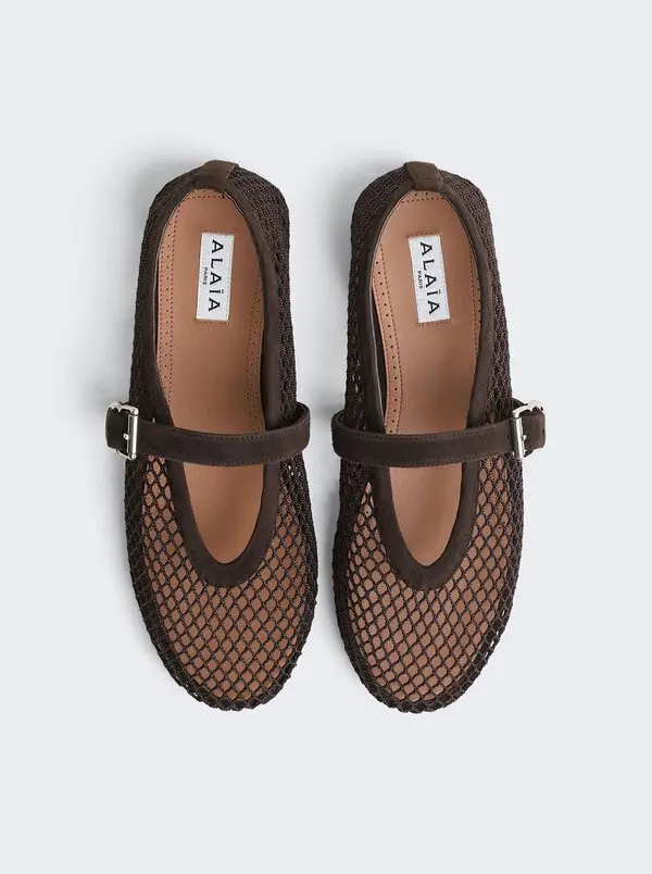 ALAÃA Alaia Ballet Flats - Brown
