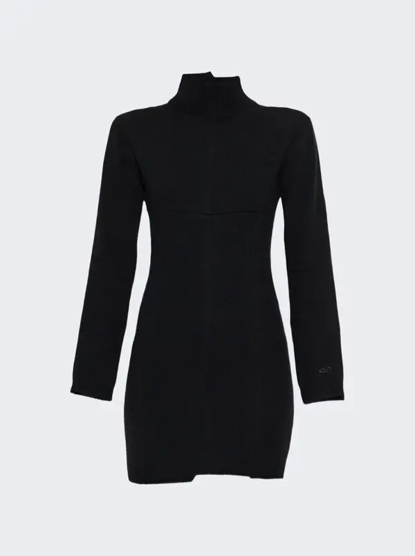 Vetements Cut-up Knitted Mini Dress - Black