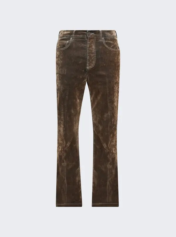 Amiri Velvet Flare Jean - Brown