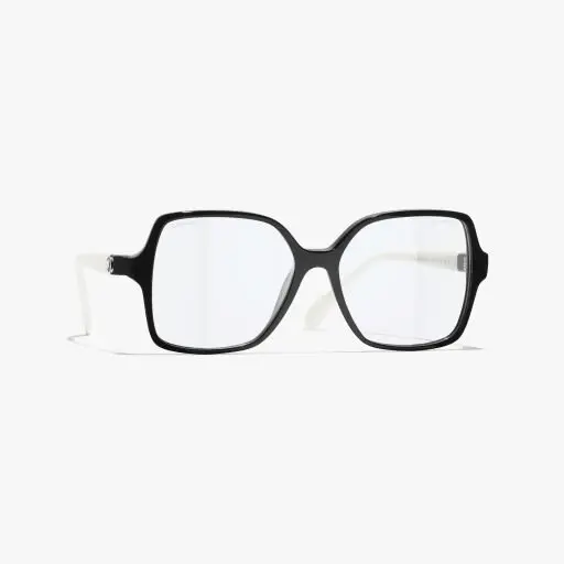 Chanel Square Light Glasses - Black & White