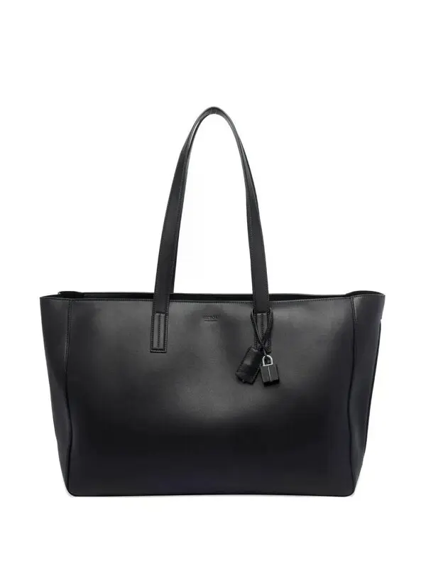 TOM FORD Padlock-detail Leather Tote Bag - Black