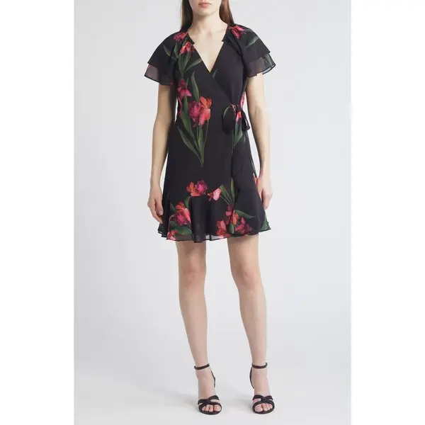 Ted Baker London Fasnia Floral Wrap Minidress