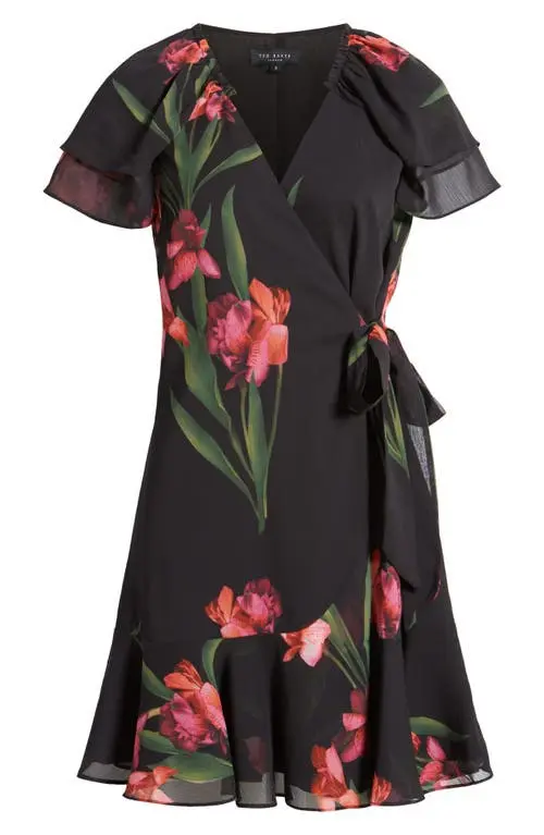 Ted Baker London Fasnia Floral Wrap Minidress