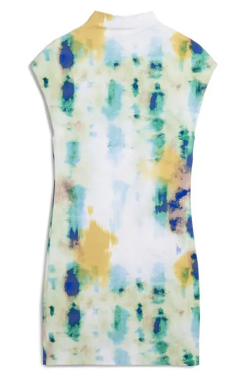 Desigual Mock Neck Cap Sleeve Dress