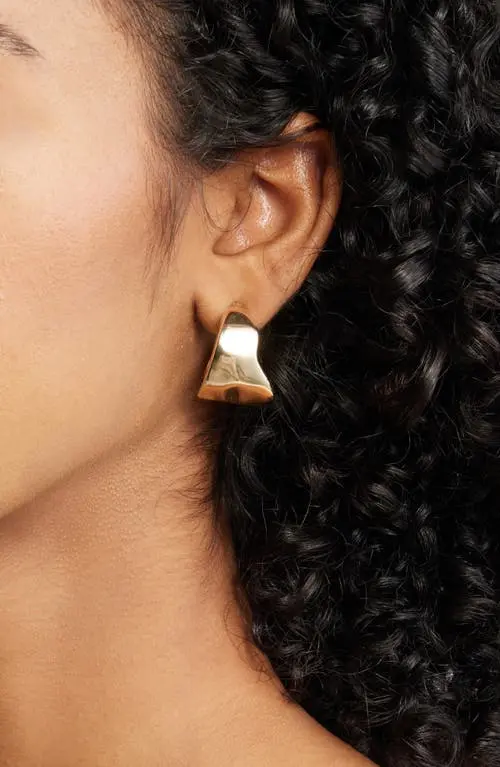 OPEN EDIT Tapered Organic Hoop Earrings