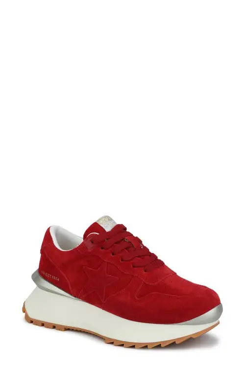 Vintage Havana Major Platform Sneaker - Red Suede