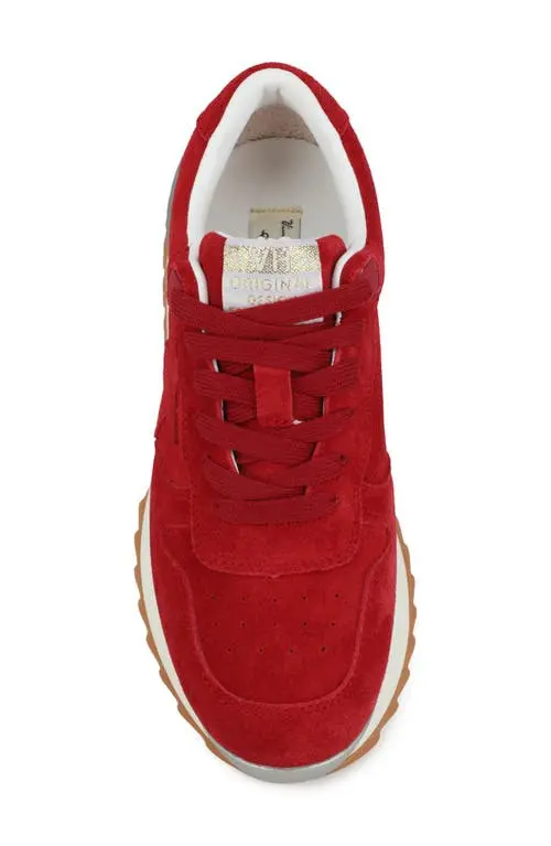 Vintage Havana Major Platform Sneaker - Red Suede