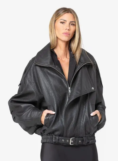 JBQ Bruna Leather Moto Jacket