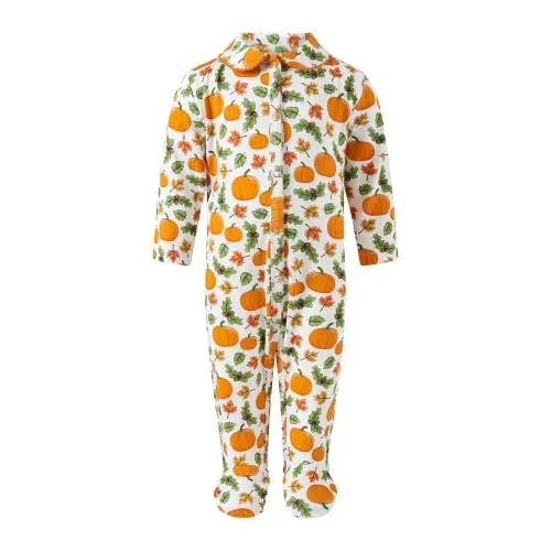 RACHEL RILEY Pumpkin Print Footie