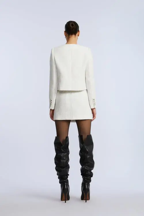 Bcbgmaxazria Tweed Wrap Mini Skirt