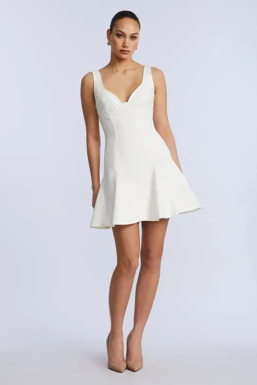 Bcbgmaxazria Solid Godet Dress