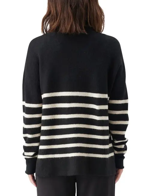 RIPE MATERNITY Gerrie Nursing Knit Sweater - Black/vanilla