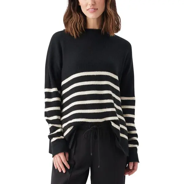 RIPE MATERNITY Gerrie Nursing Knit Sweater - Black/vanilla