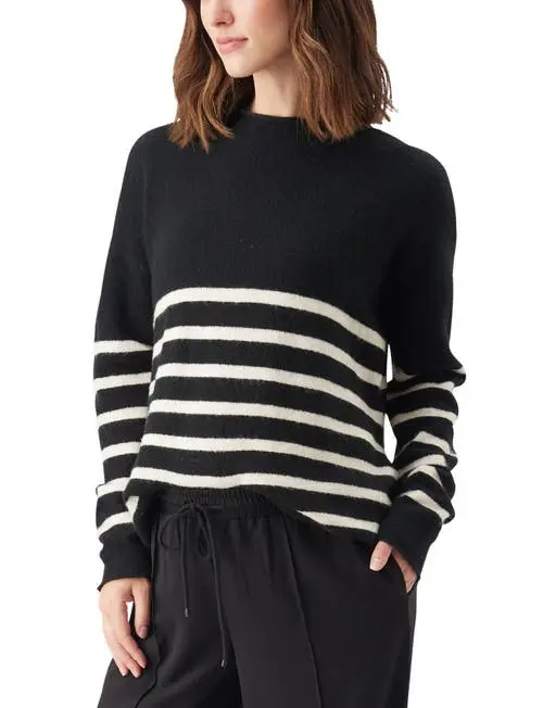 RIPE MATERNITY Gerrie Nursing Knit Sweater - Black/vanilla