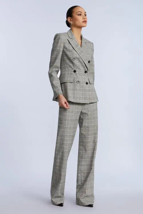 Bcbgmaxazria Glen Plaid Double-breasted Blazer