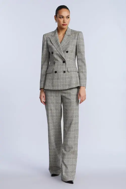 Bcbgmaxazria Glen Plaid Double-breasted Blazer