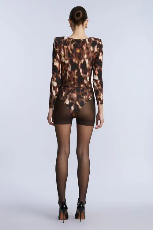 Bcbgmaxazria Printed Bodysuit