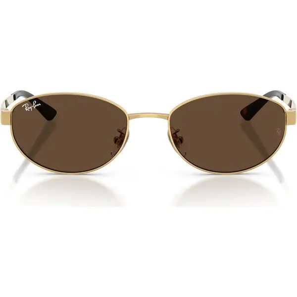 Ray-ban Oval Sunglasses - Arista/dark Brown