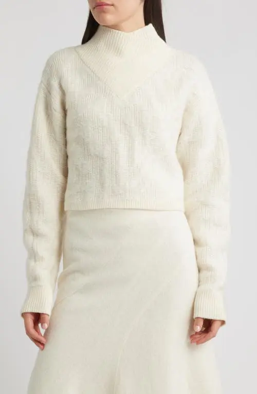 BOSS Fisura Virgin Wool & Mohair Blend Sweater - Soft Cream