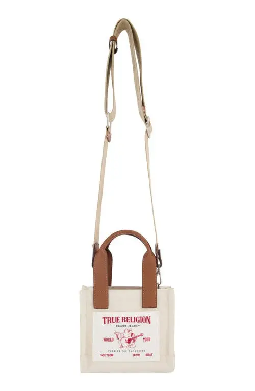 True Religion Canvas Mini Tote Bag - Natural