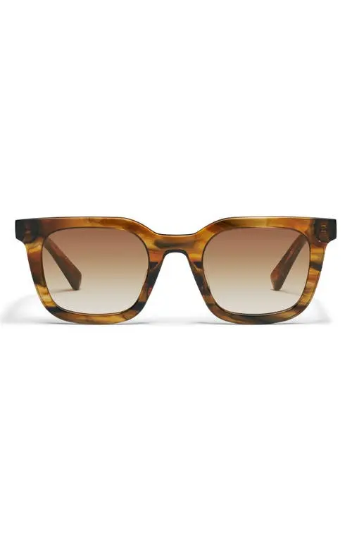 Quay Game Over 49mm Square Sunglasses - Coffee Swirl/sepia