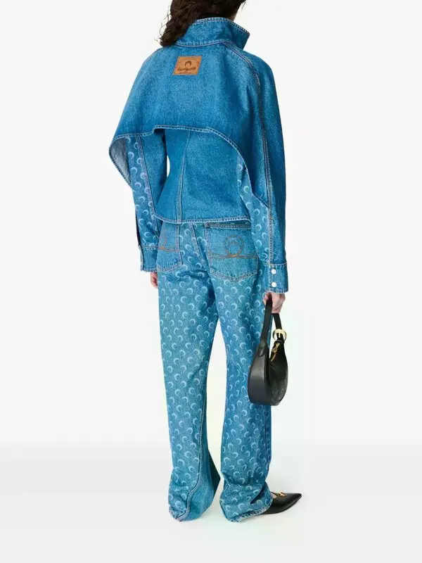 MARINE SERRE Moon Laser Denim Shirt