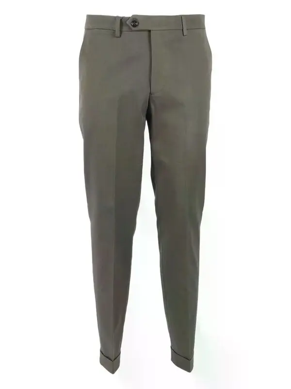 BERWICH Buttoned Straight-leg Trousers - Grey