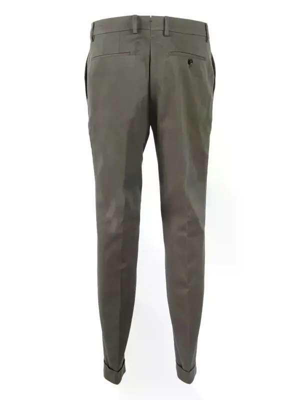 BERWICH Buttoned Straight-leg Trousers - Grey