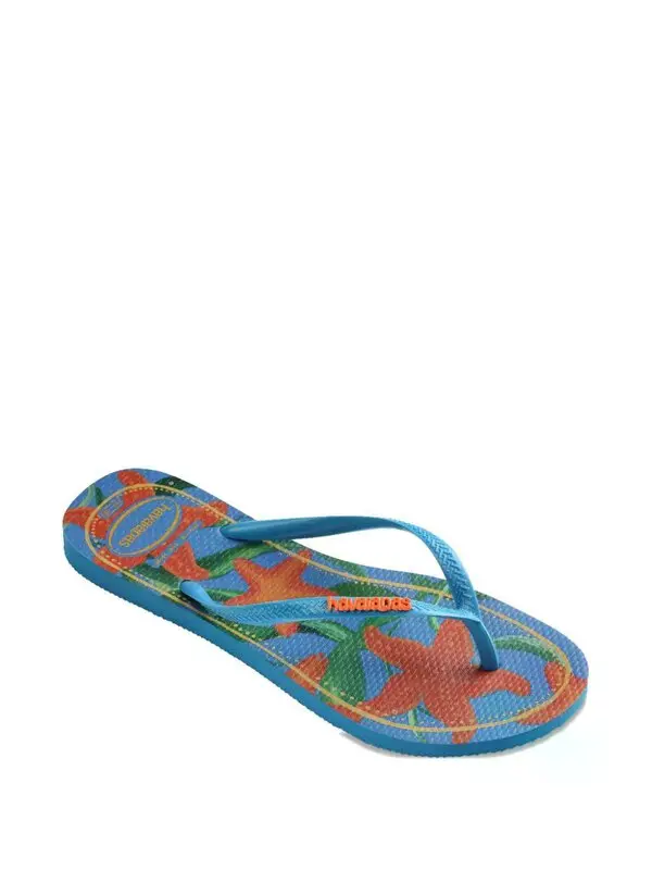 Havaianas Starfish-print Flip-flops - Blue