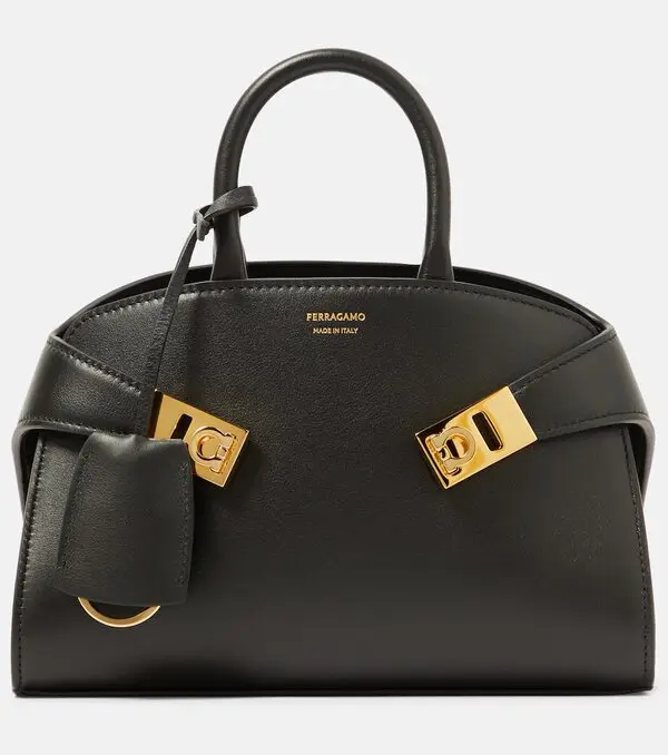 FERRAGAMO Hug Mini Leather Tote Bag