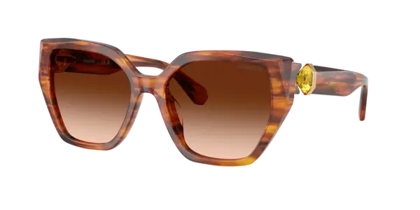 SWAROVSKI Havana Frame Sunglasses - Brown Gradient Polarized