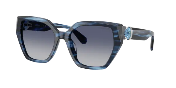 SWAROVSKI Havana Frame Sunglasses - Gradient Blue