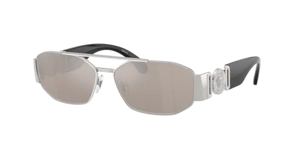 Versace Sunglasses - Clear Mirror Real Platinum