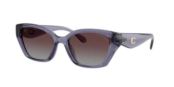 COACH Full Rim Sunglasses - Purple Grey Gradient Polarized