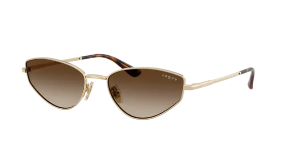 VOGUE EYEWEAR Gold Frame Sunglasses - Gradient Brown