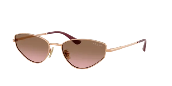 VOGUE EYEWEAR Gold Frame Sunglasses - Pink Gradient Brown