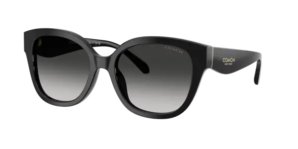COACH Striated Bark/moss Frame Sunglasses - Grey Gradient