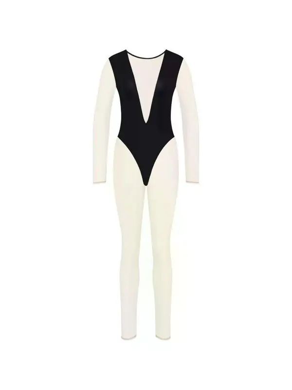MAISON CLOSE Pure Tentation V-neck Jumpsuit - Black