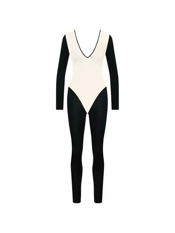 MAISON CLOSE Long-sleeve Backless Catsuit - Black